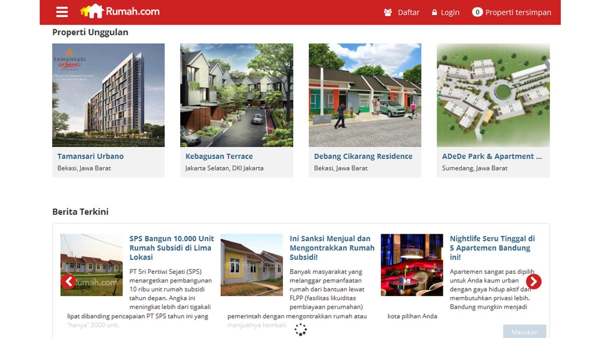 Tersedia Lebih dari 500 Ribu Pilihan Properti di Rumah.com