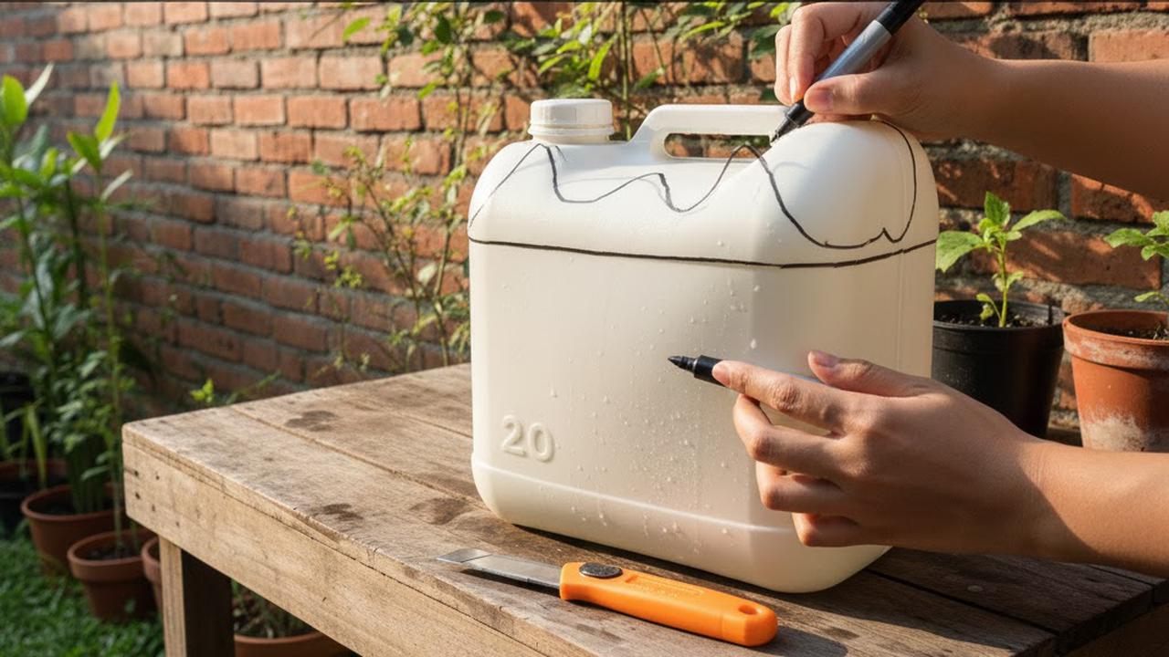 Cara Membuat Pot dari Jerigen Bekas, Tutorial DIY untuk Pemula