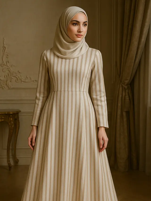 13 Inspirasi Gamis A-Line yang Cocok untuk Semua Bentuk Tubuh, Bantu ...