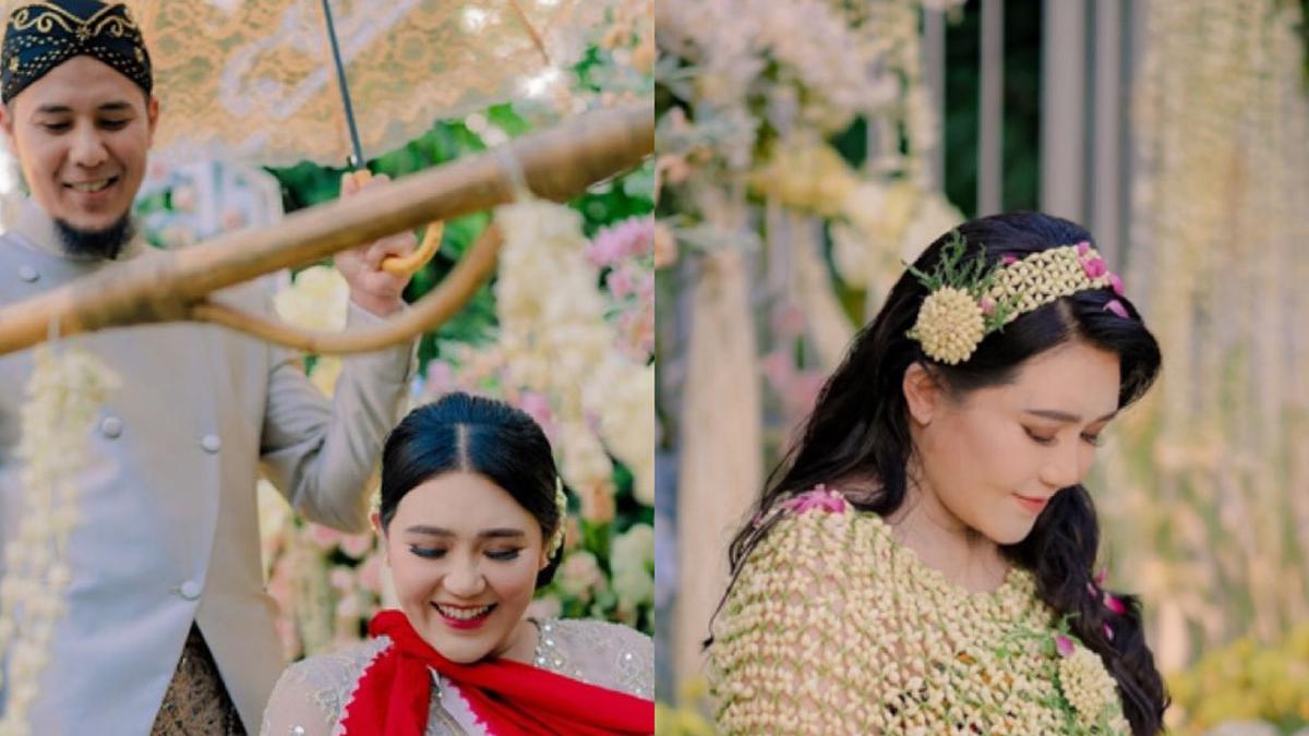 8 Potret 7 Bulanan Via Vallen dengan Tradisi Jawa Timur Tingkeban, Memesona dengan Ronce Melati ...