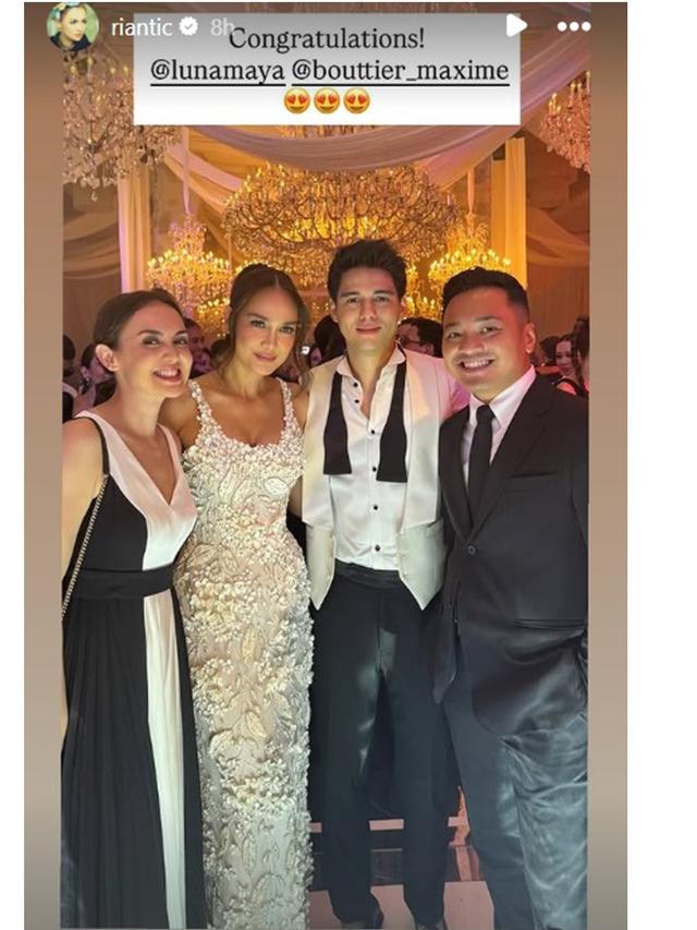 6 Potret Carissa Putri dan Rianti Cartwright di Resepsi Luna Maya ...