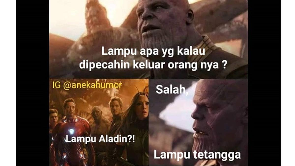 6 Meme Tebak-Tebakan ala Thanos Ini Bikin Geregetan - Hot Liputan6.com