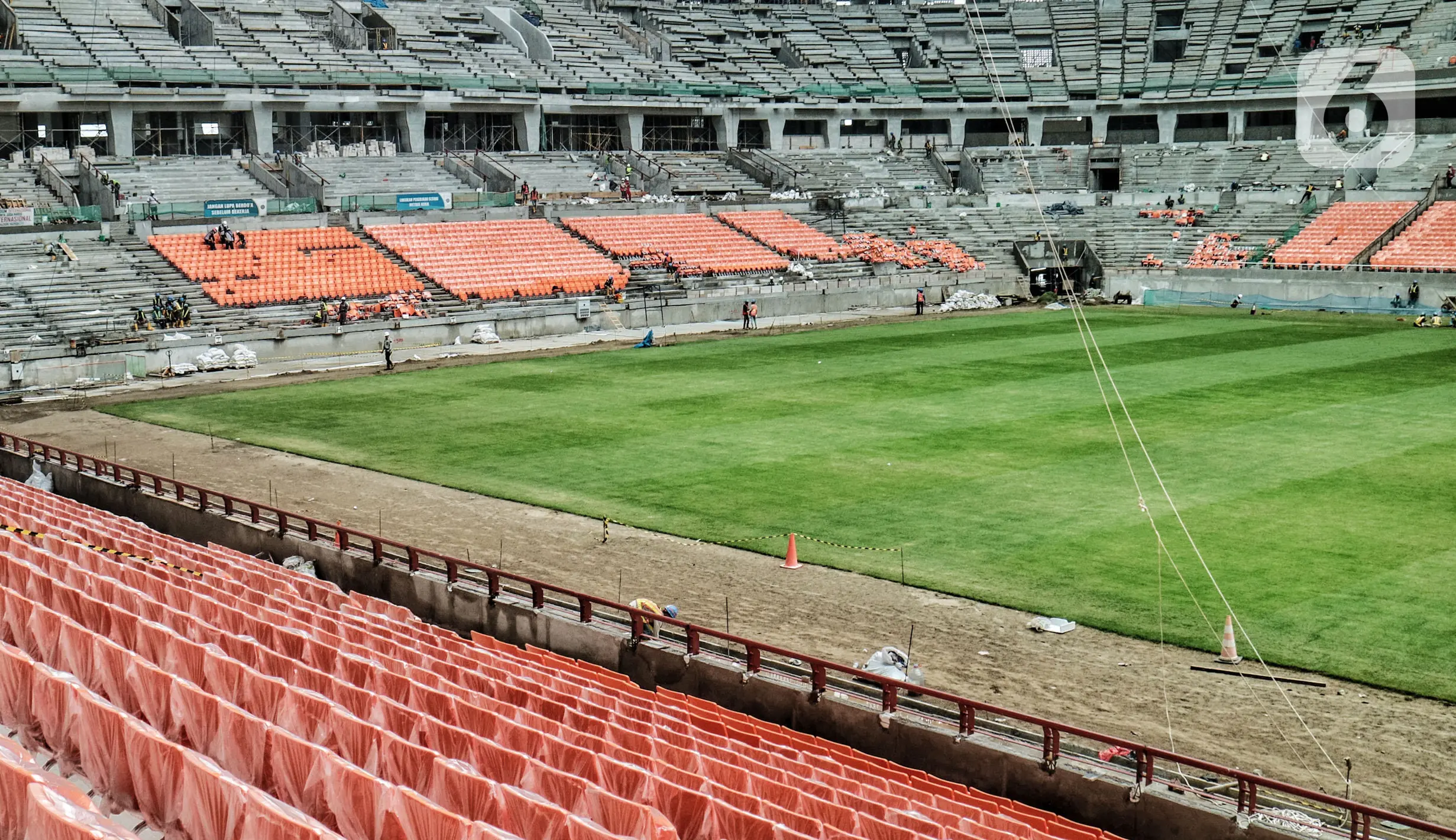 FOTO: Pembangunan Stadion JIS Capai 87 Persen - Foto Liputan6.com