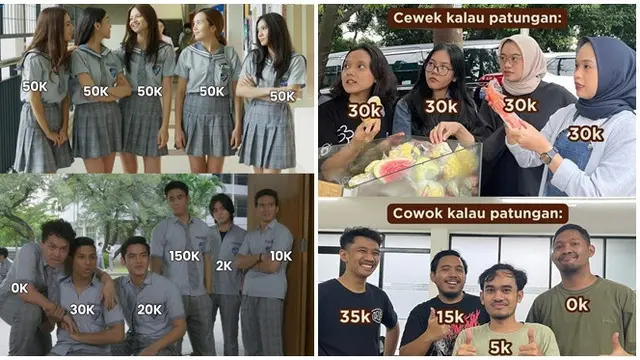 6 Meme Cowok dan Cewek ketika Patungan Ini Kocak, Bikin Angguk Setuju ...