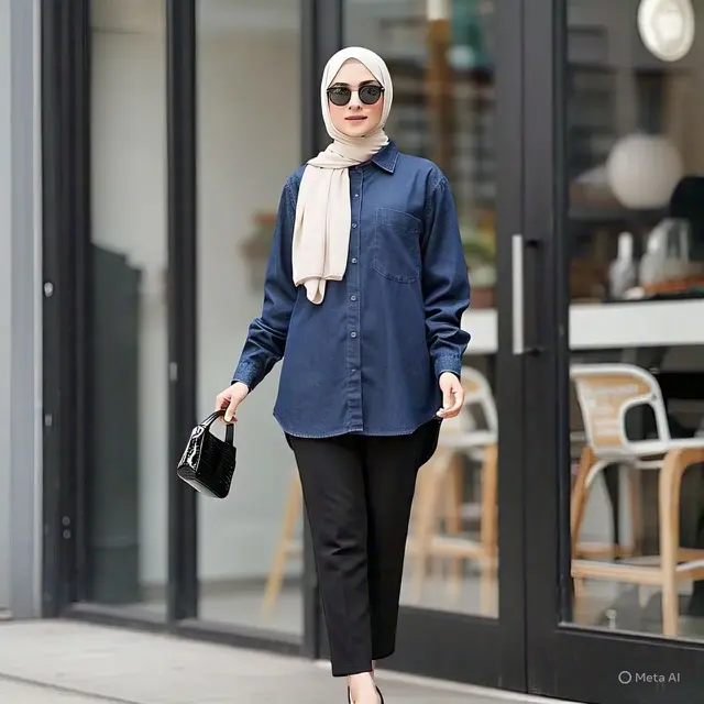 5 Inspirasi Baju Muslim Warna Navy yang Lagi Hits, Tampil Elegan di ...