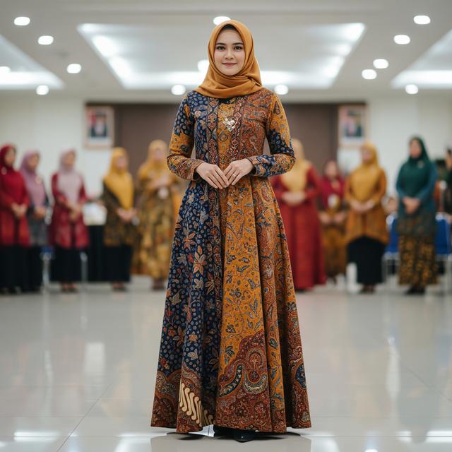 9 Model Gamis Batik untuk Organisasi Wanita, Tampil Anggun dan Profesional