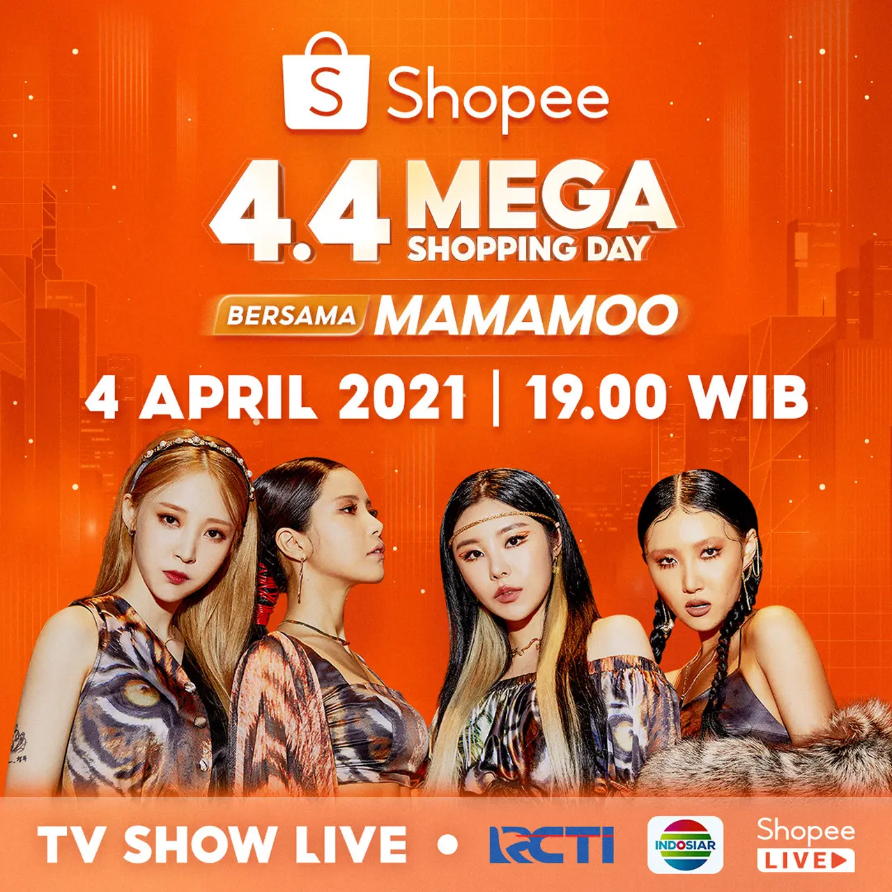 Meriahkan Shopee 4.4 Mega Shopping Day TV Show, Shopee Hadirkan MAMAMOO ...