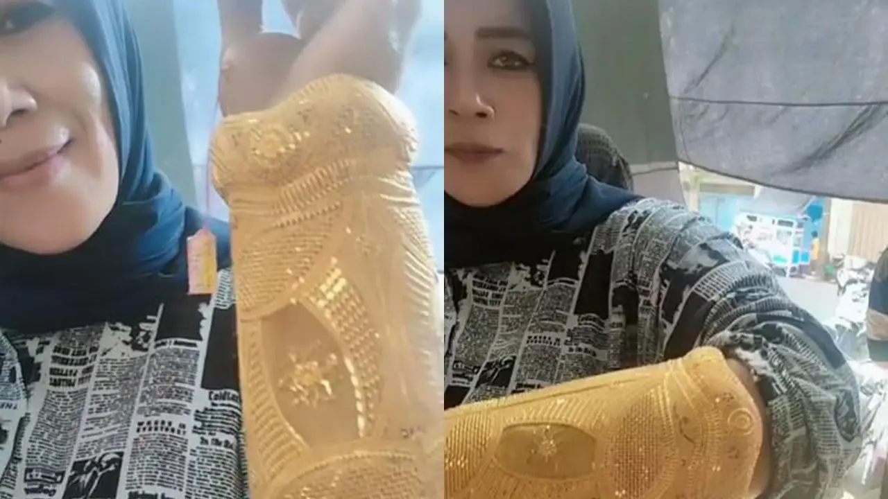 Viral Emak-Emak Pakai Gelang Emas Raksasa, Bak Sarung Tangan Thanos - Hot Liputan6.com