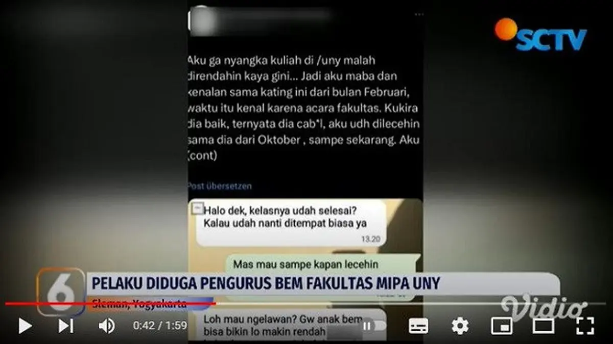 Berita Pelecehan Seksual Mahasiswa UNY Hari Ini - Kabar Terbaru Terkini | Liputan6.com
