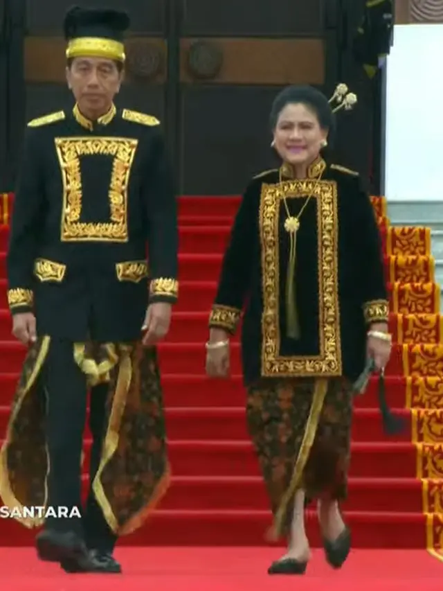 Pimpin Upacara Penurunan Bendera di IKN, Jokowi Pakai Baju Adat Banjar Warna Merah - News ...