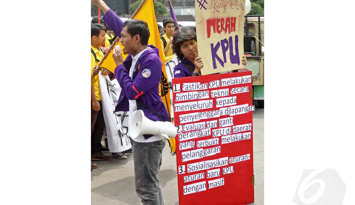 Rapor Merah KPU Dari Mahasiswa - Foto Liputan6.com