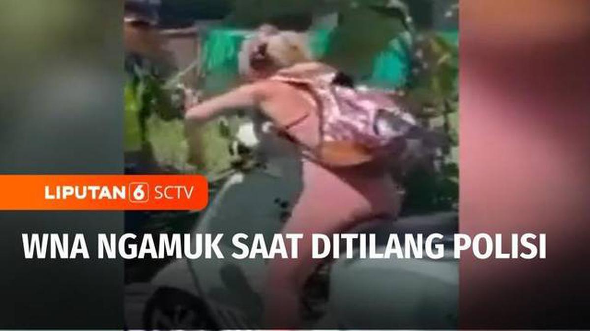 VIDEO: Tak Memakai Helm, WNA Marah-marah Saat Ditilang Polisi di Bali - TV Liputan6.com