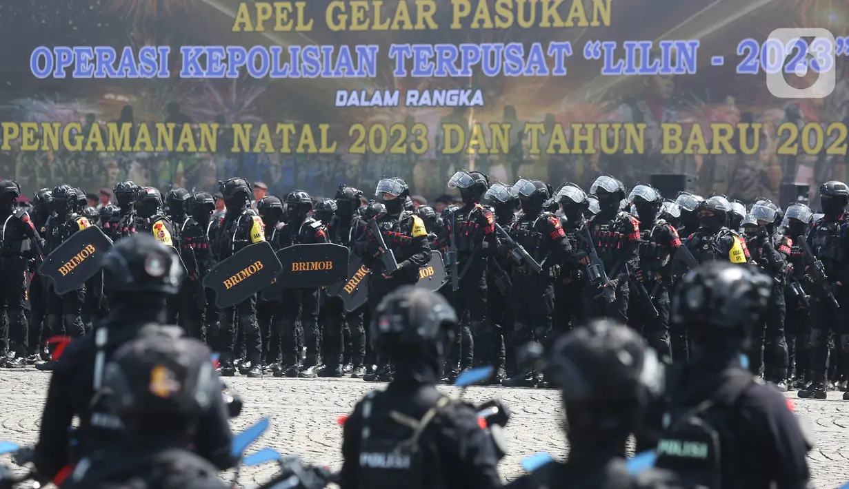 Apel Gelar Pasukan Operasi Lilin 2023 Jelang Nataru - Foto Liputan6.com