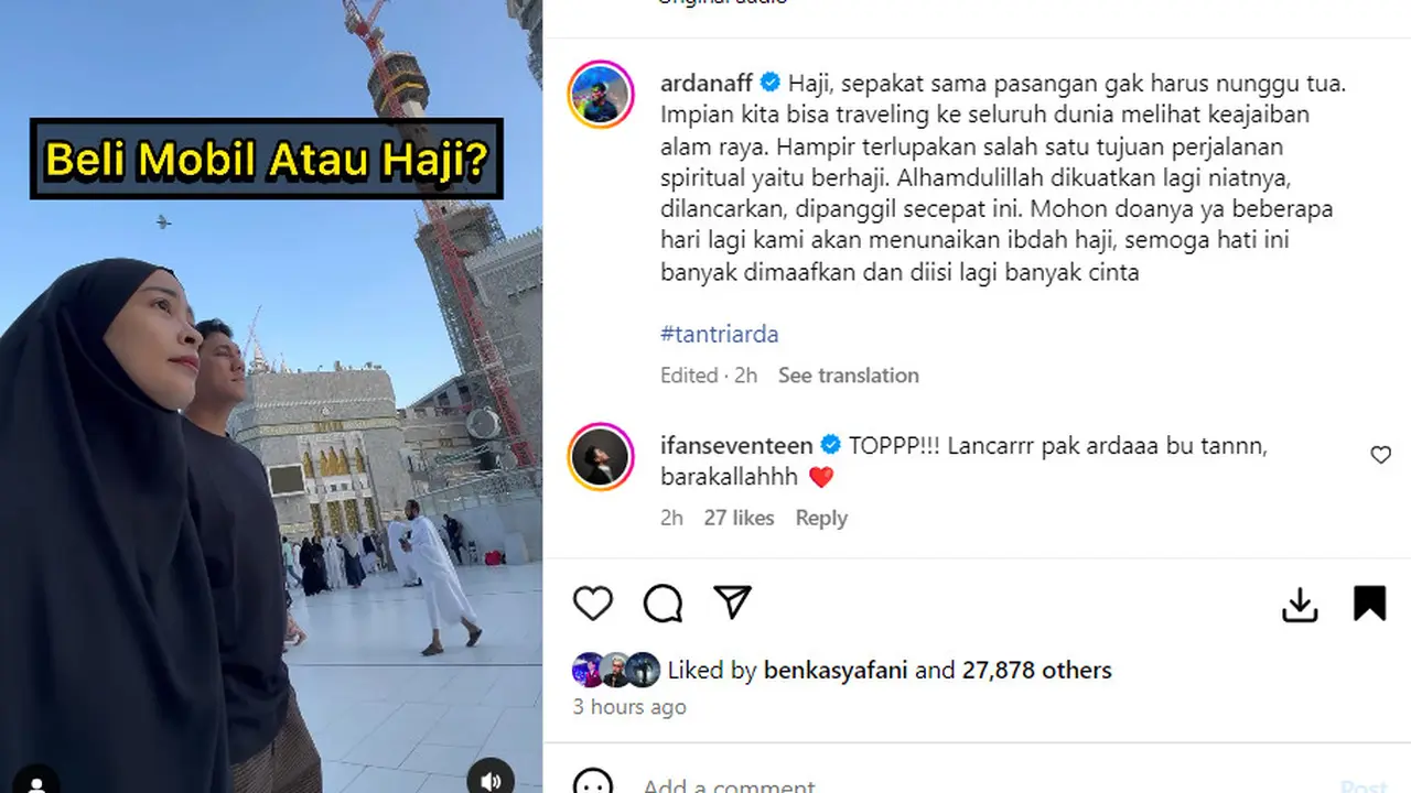 Tantri Kotak dan Arda Naff Naik Haji Tahun Ini, Lepas Keinginan Beli Mobil Baru - ShowBiz ...