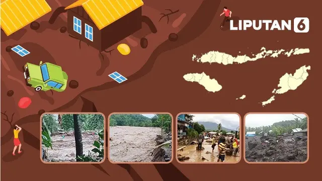 Infografis Banjir Bandang Terjang NTT - News Liputan6.com
