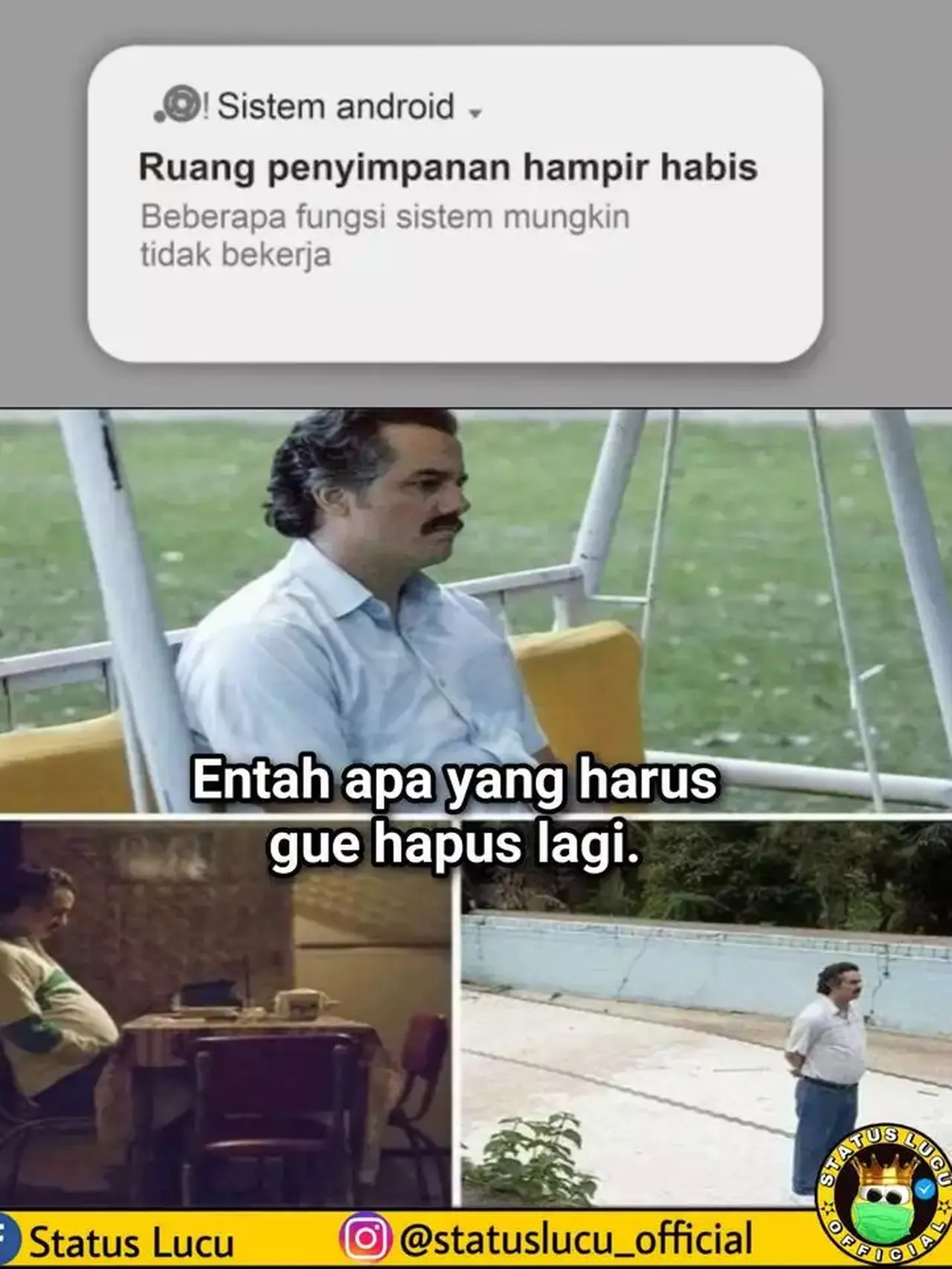 6 Meme Lucu Ruang Penyimpanan HP Penuh Ini Relate, Bingung Hapus Apa ...