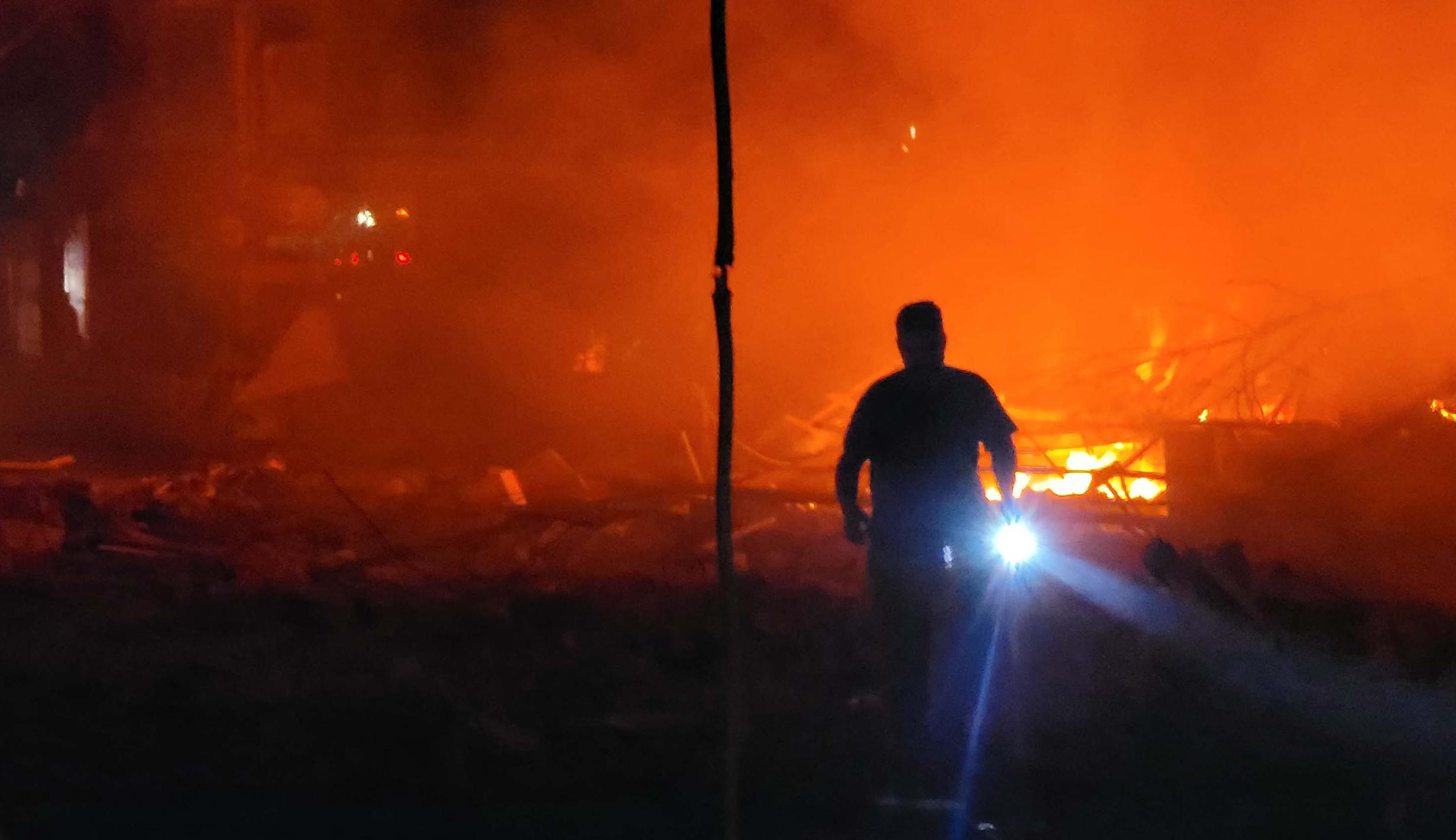 Serangan Israel Luluh Lantakkan Bangunan di Kota Nabatiyeh Lebanon