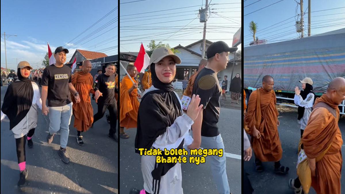 Potret Chacha Frederica dan Suami Jalan Kaki Lepas Biksu yang Jalan ...