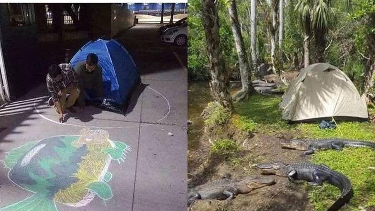 8 Potret Absurd Orang Kemah di Berbagai Tempat Ini Bikin Geleng Kepala