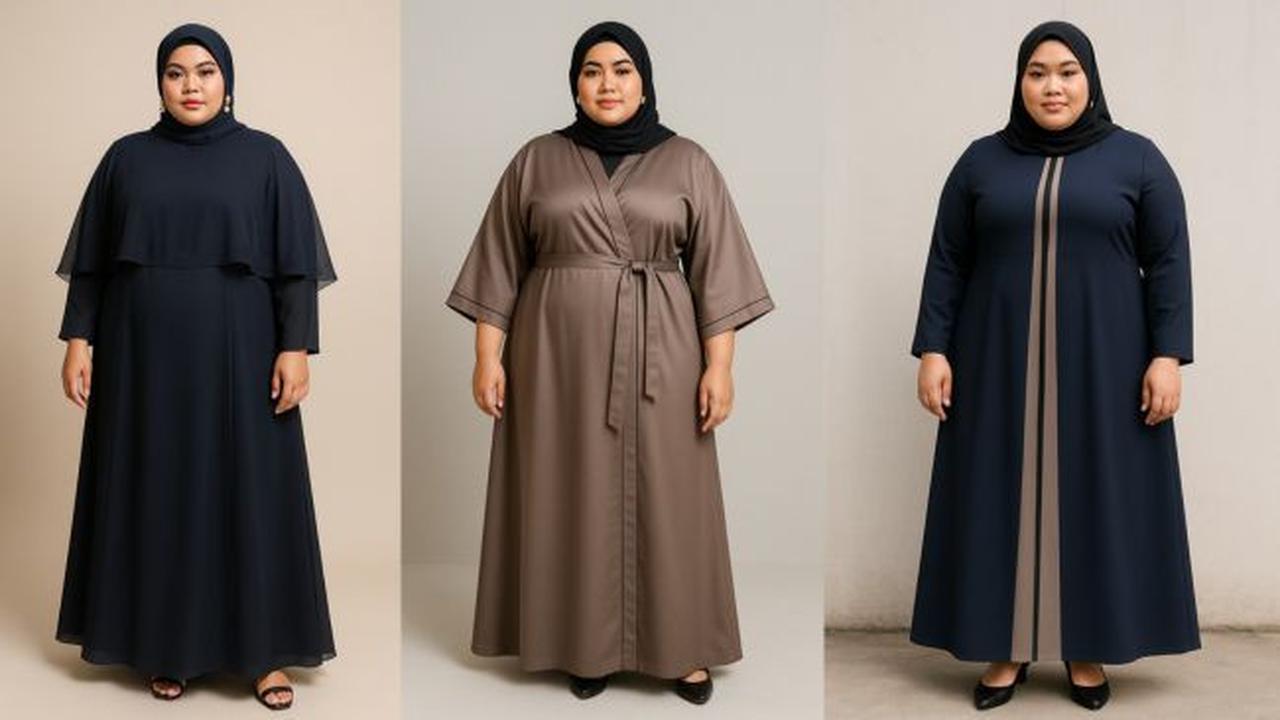 7 Rekomendasi Model Gamis Simpel tapi Mewah untuk Orang Gemuk, Lengkap ...