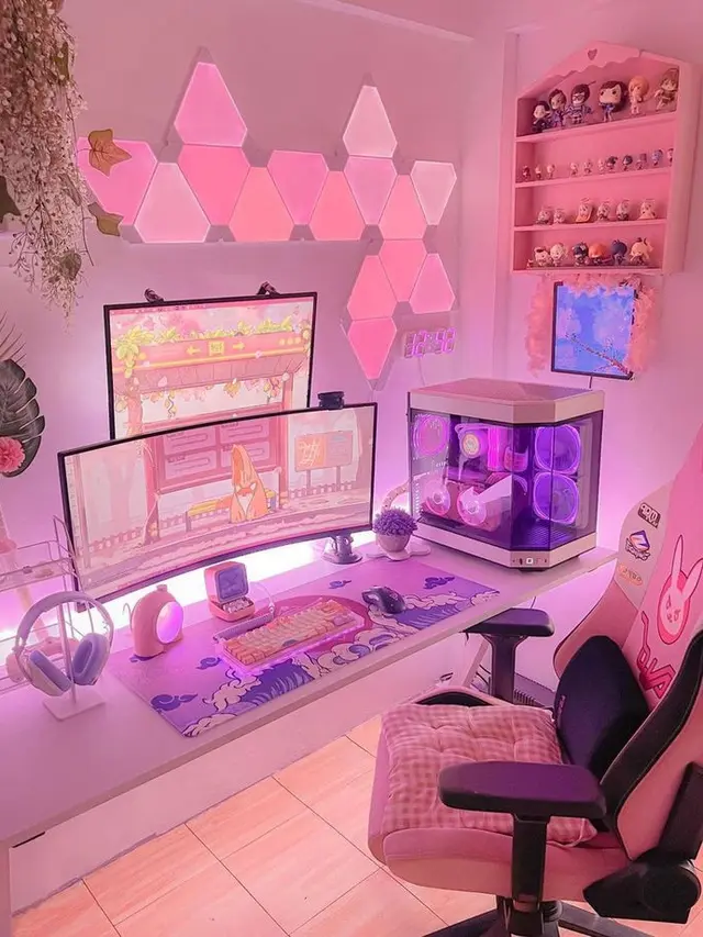 7 Desain Kamar Gaming Penuh Lampu, Keren Sekaligus Tetap Nyaman ...