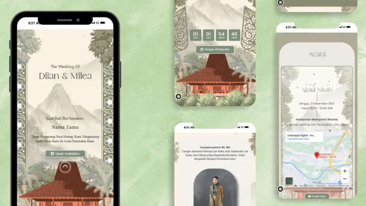 6 Contoh Desain Undangan Pernikahan Digital yang Keren dan Kekinian