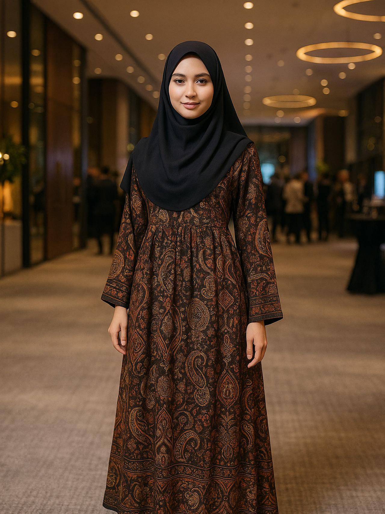 10 Model Baju Batik Pesta Syar’i untuk Wanita Berhijab, Ide Gaya ...