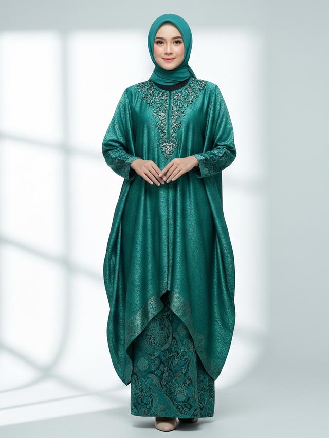 8 Model Gamis Teal Green yang Cocok untuk Lebaran 2026, Yuk Persiapkan ...