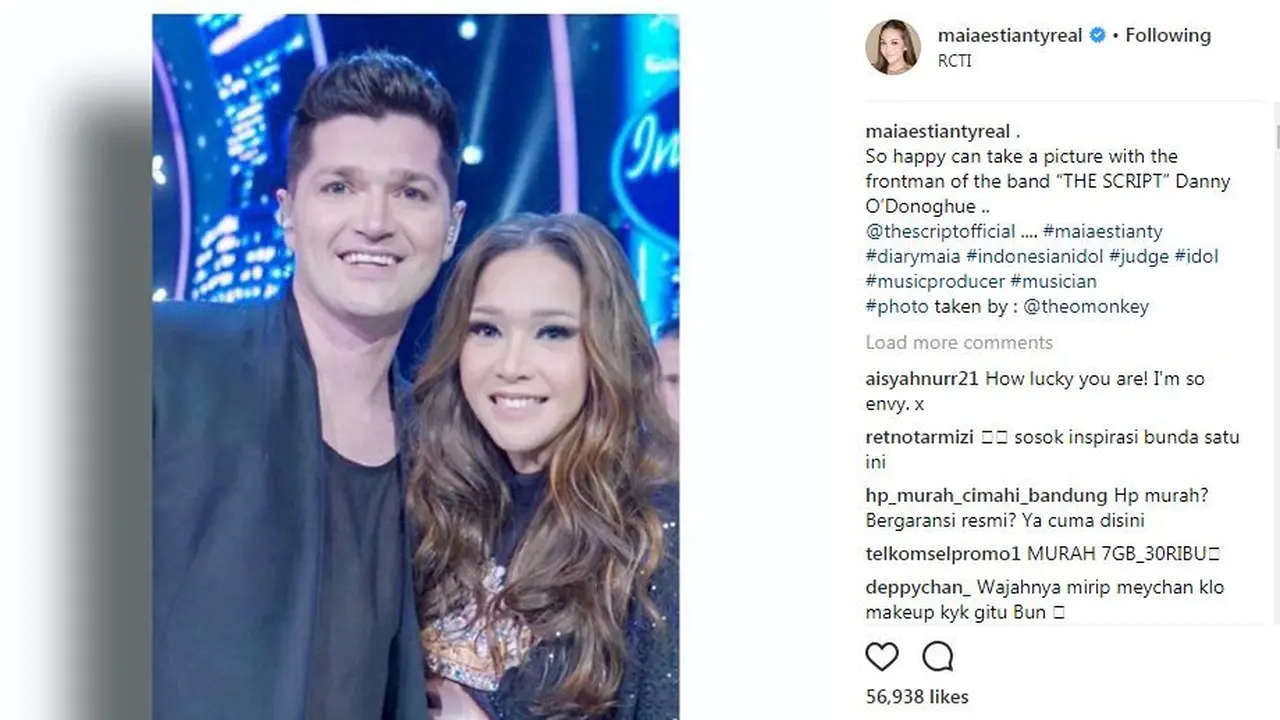 Foto Bareng Vokalis The Script, Maia Estianty Bikin Iri - ShowBiz ...