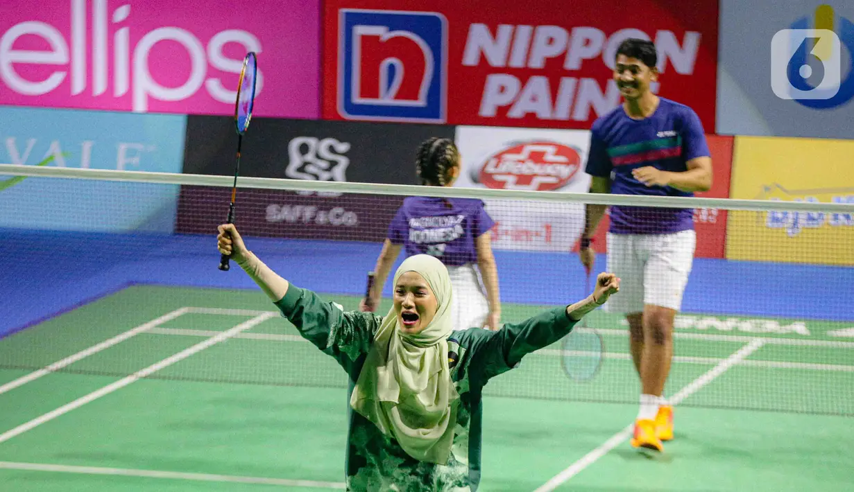 Ekspresi Arya Saloka/Ziva Magnolya saat Raih Kemenangan untuk Indonesia ...