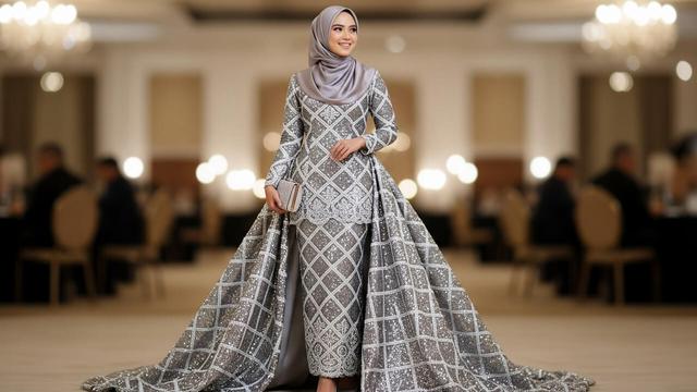 8 Gamis Serba Payet Tampil Mewah dan Elegan untuk Setiap Acara
