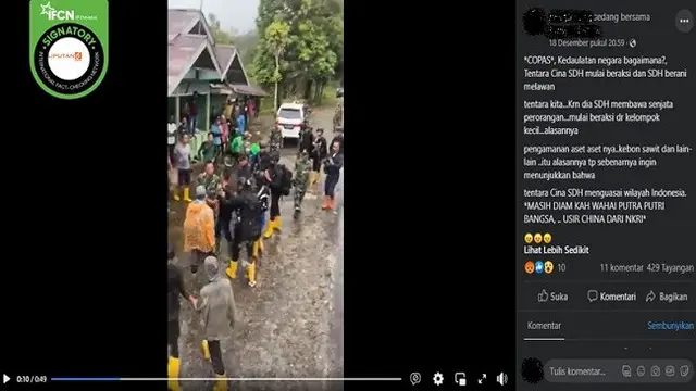 Cek Fakta: Tidak Benar dalam Video ini Tentara China Berani Lawan TNI ...