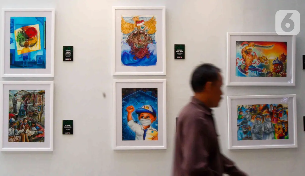 FOTO: Membangun Harmoni Dalam Bingkai Lukisan Pelajar - Foto Liputan6.com