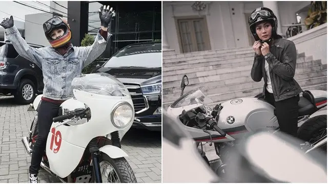 Biasa Tampil Feminin, Begini Gaya Garang 7 Seleb Cantik Saat Naik Moge ...