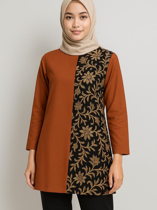 8 Model Batik Tunik Simpel Tapi Mewah untuk Wanita Kantoran yang Sangat ...