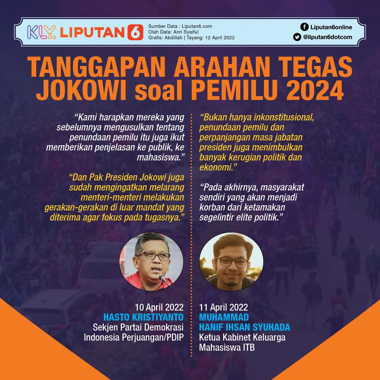 Infografis Pemilu Serentak 2024 dan Arahan Tegas Jokowi - News Liputan6.com