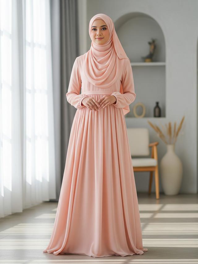 Baju Peach Cocok dengan Jilbab Warna Apa? Ini 6 Inspirasi Gaya yang Elegan