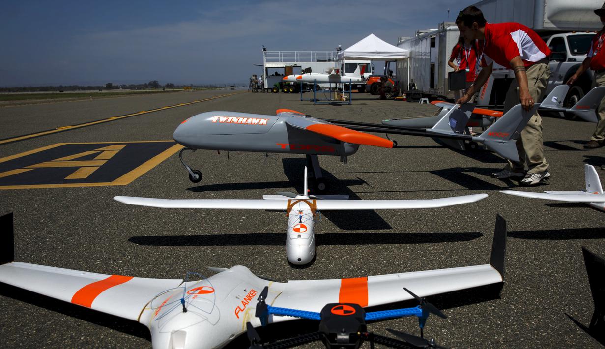 Amerika Uji Coba 55 Drone - Foto Liputan6.com