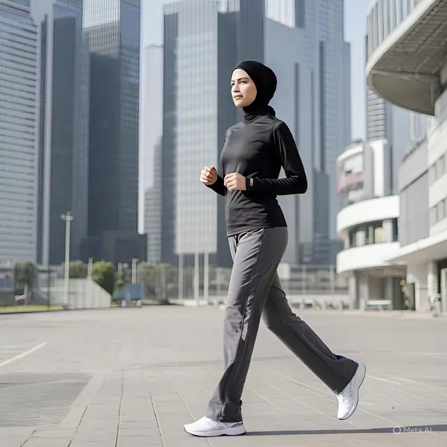 6 Outfit Jogging Wanita Hijab Simple, Tetap Catchy dan Nyaman Saat Olahraga - Hot Liputan6.com