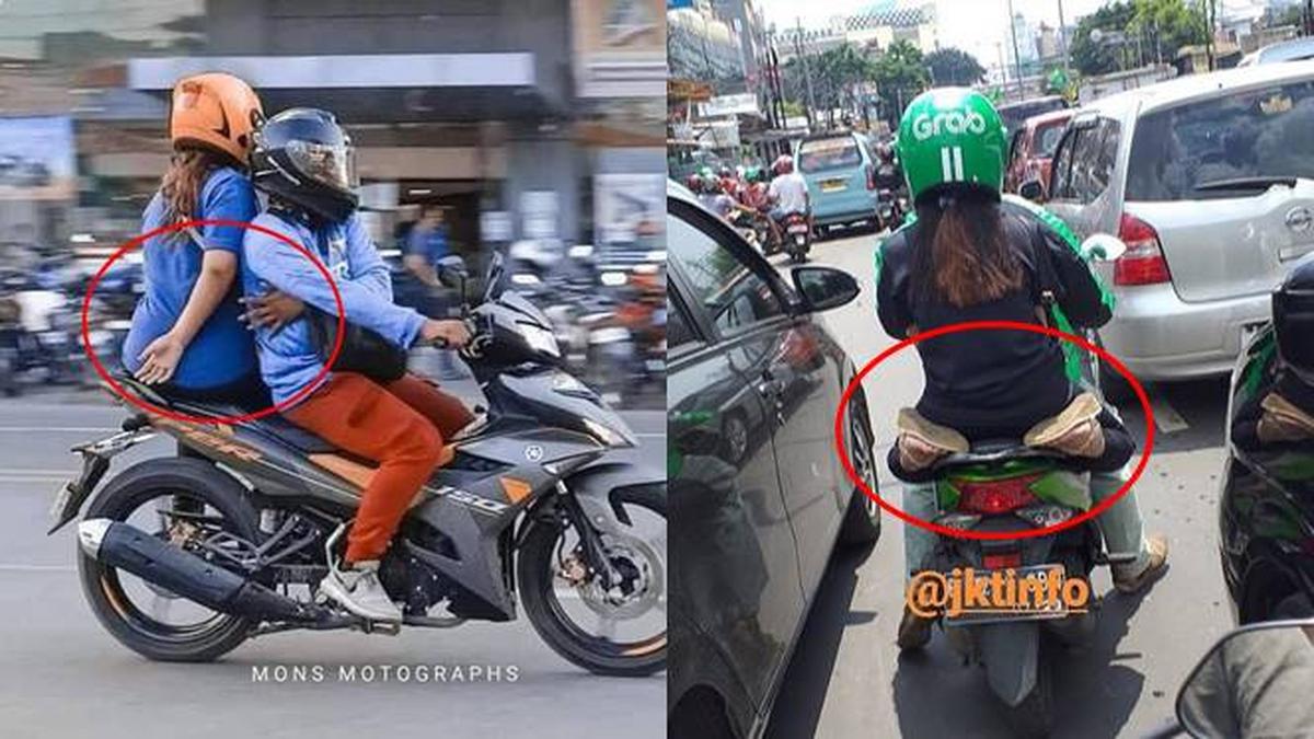 7 Pose Nyeleneh Emak-Emak saat Dibonceng Motor Ini Bikin Ketawa - Hot Liputan6.com