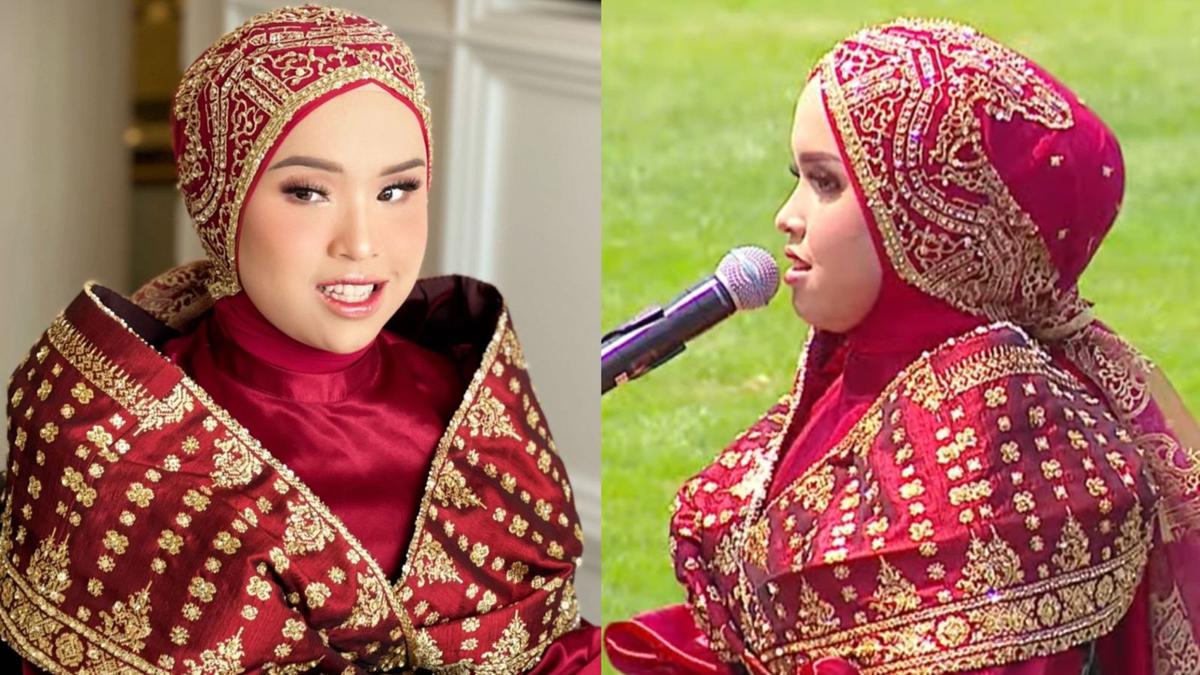 Di Balik Tampilan Putri Ariani Bergaun Modern dengan Songket Rancangan ...