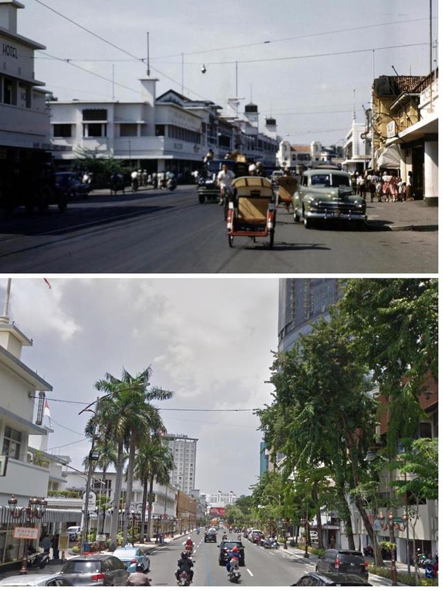 6 Potret Jalanan Zaman Dulu Vs Sekarang di Surabaya, Bikin Nostalgia
