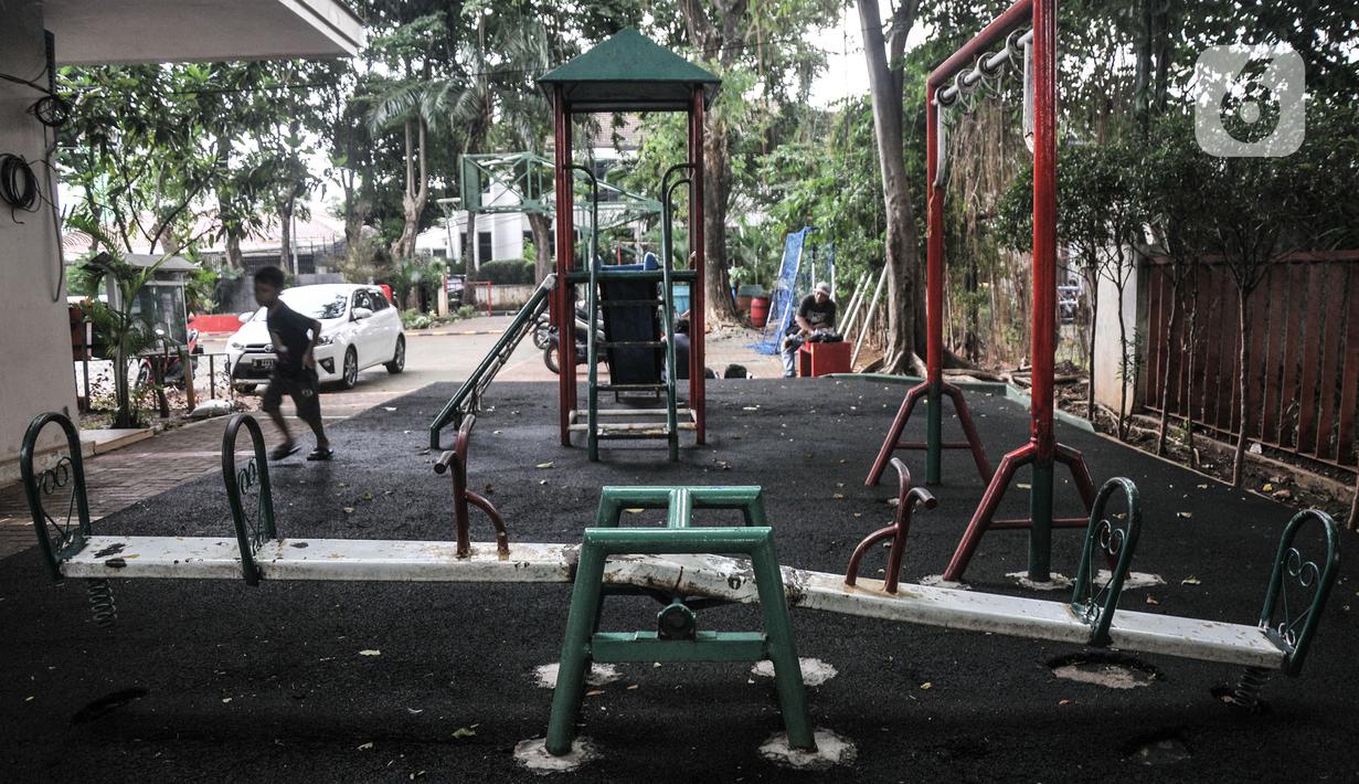 Penampakan Terkini RPTRA Borobudur yang Terbengkalai - Foto Liputan6.com