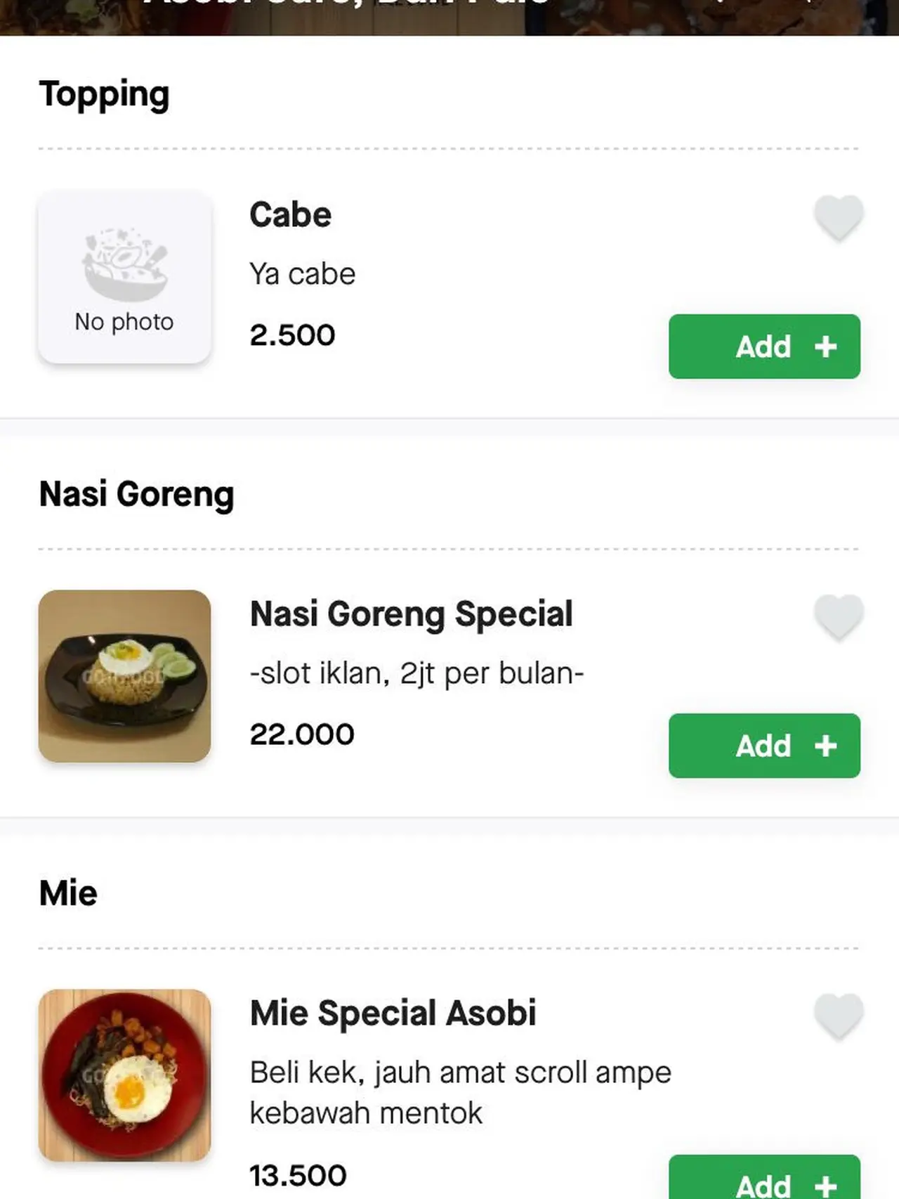 7 Deskripsi Menu Makanan di Aplikasi Ojek Online, Kelewat Nyeleneh ...
