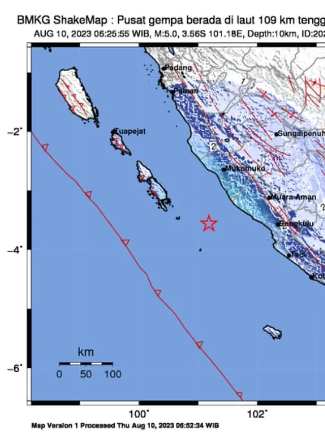 Gempa Magnitudo 5 Guncang Mukomuko Bengkulu Kamis Pagi, Ini Analisis BMKG - News Liputan6.com