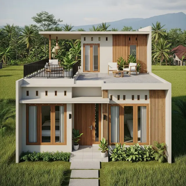 7 Model Rumah Murah Tapi Elegan dengan Atap Datar 2025 di Kampung ...