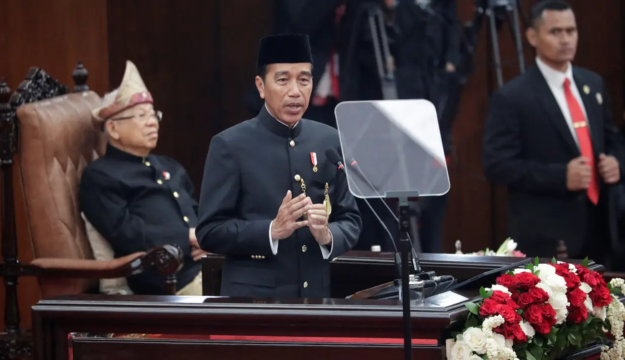 Baju Adat Betawi Jokowi di Sidang Tahunan MPR - Foto Liputan6.com
