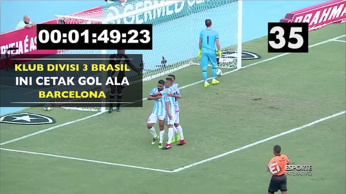 Klub Divisi 3 Brasil Ini Cetak Gol Tiki-taka ala Barcelona - Video Bola.com