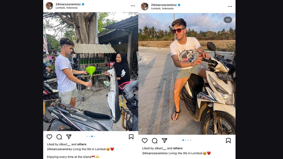 Pembalap Moto2 Marcos Ramirez Nikmati Lombok Ala Warga Lokal, Netizen: Bentar Lagi Bonceng Tiga Nih