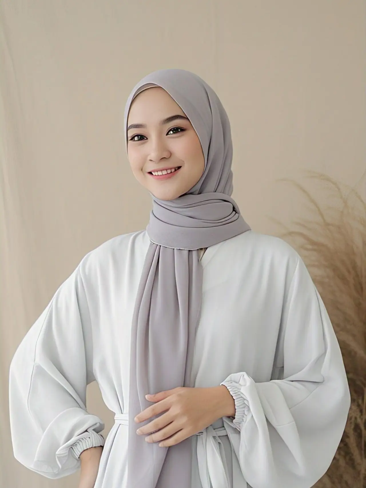 5 Model Gamis Putih dan Padu Padan Hijab untuk Idul Adha 2025, Tampil ...